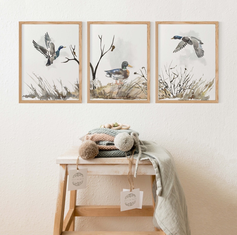 Ducks Hunting Wall Art, Hunting Nursery Decor, Duck Hunting Nursery Art ...
