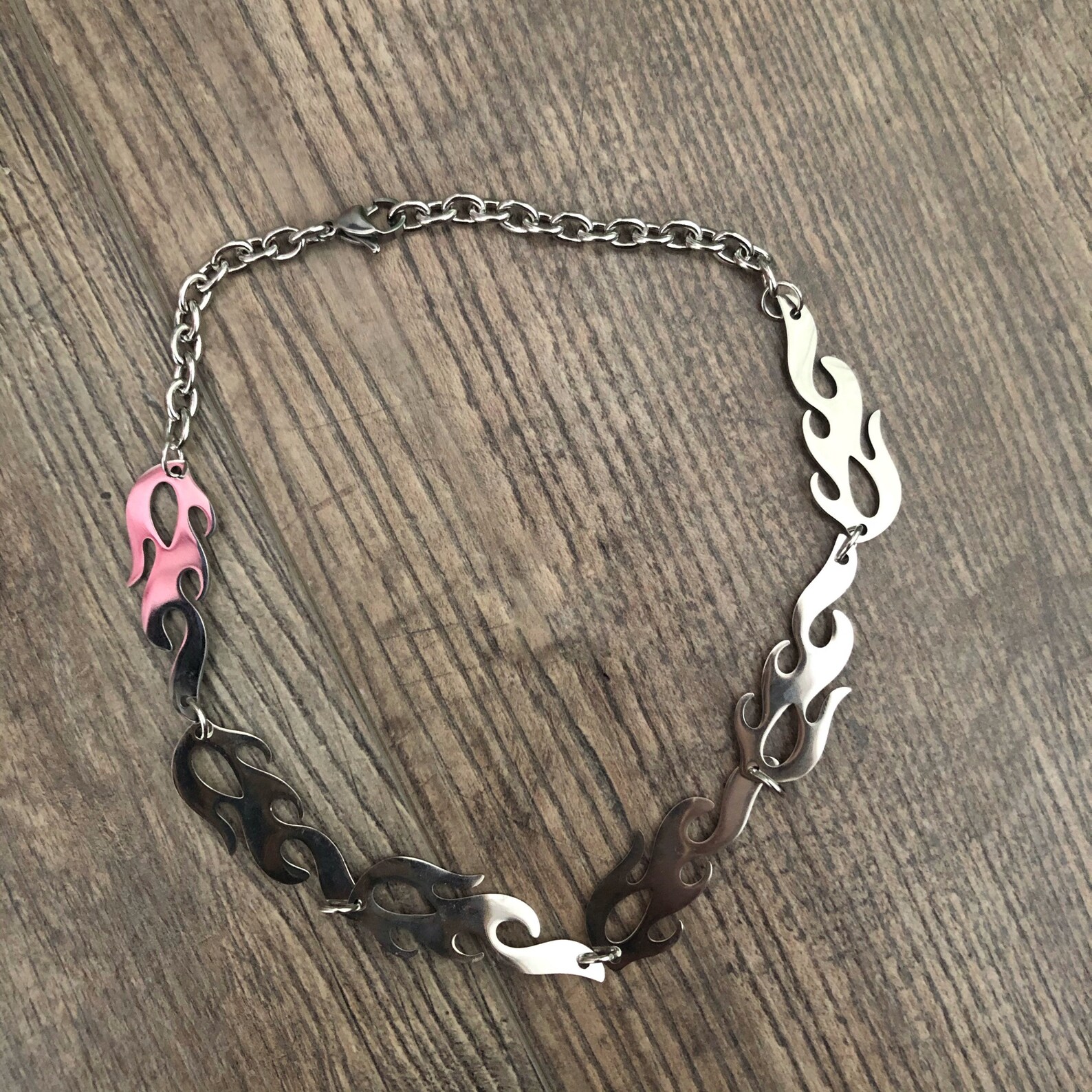 Stainless Steel Flames Choker Flame Necklace Flame Charm - Etsy