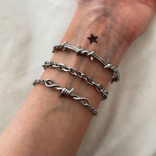 Barbed Wire Look Bracelet - Etsy