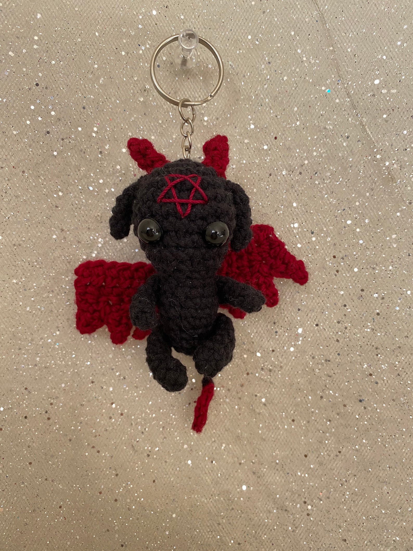 Cute Little Baphomet Amigurumi Keychain / Kawaii Baphomet - Etsy