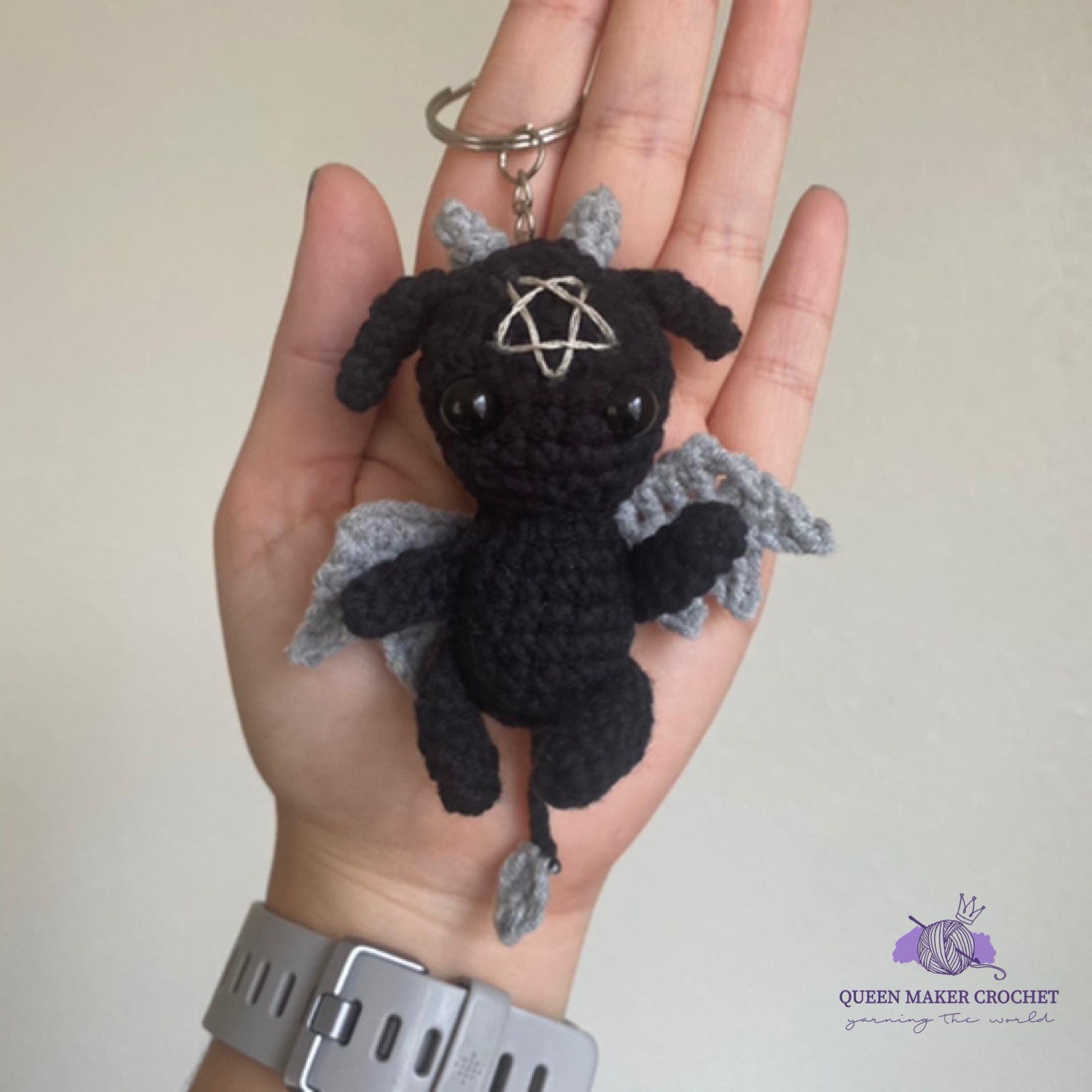 Cute Little Baphomet Amigurumi Keychain / Kawaii Baphomet - Etsy