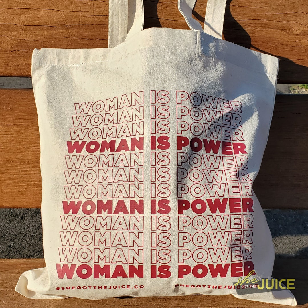 Woman is Power. Canvas Tote empowerment, Shopping Tote, Shopping Bag ...
