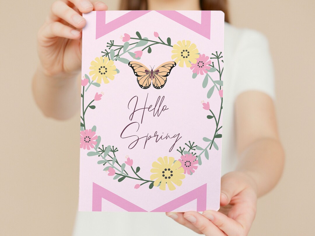 Hello Spring Digital Download Print SVG, Printable Art, Instant ...