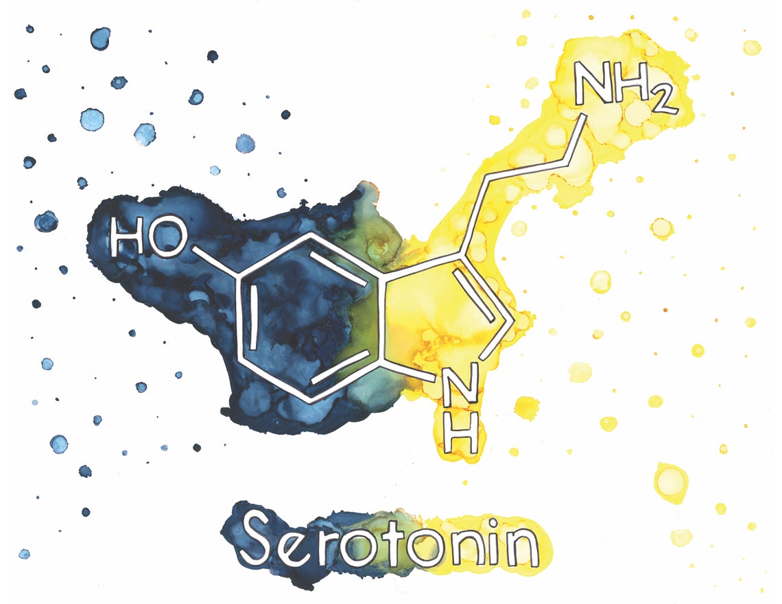 Serotonin Mood Regulator Alcohol Ink Art Limited Run - Etsy
