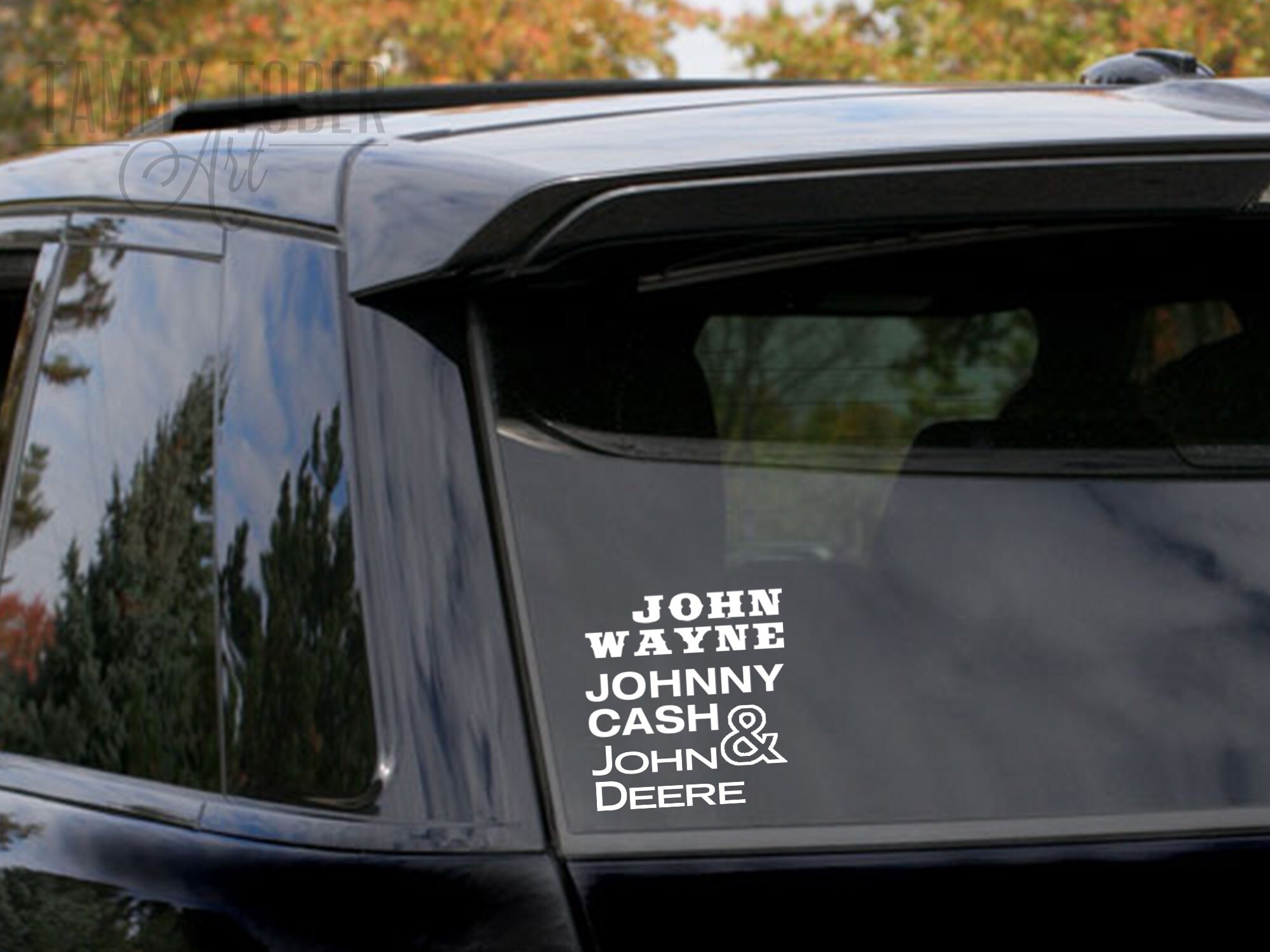 Josh Thompson Way Out Here John Wayne Johnny Cash John Deere Sticker ...