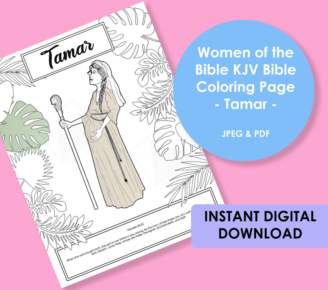 Women of the Bible King James Bible KJV Coloring Page Printable ...