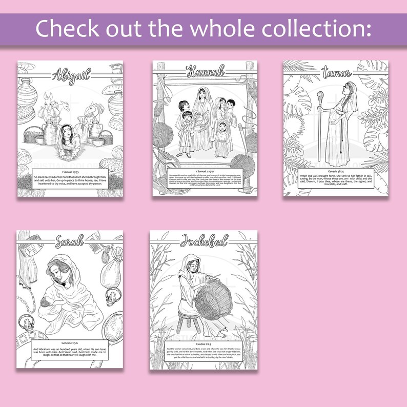 Women of the Bible Sarah Coloring Page Printable Download King James ...