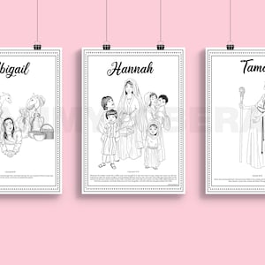 Women of the Bible Abigail Coloring Page Printable Download King James ...