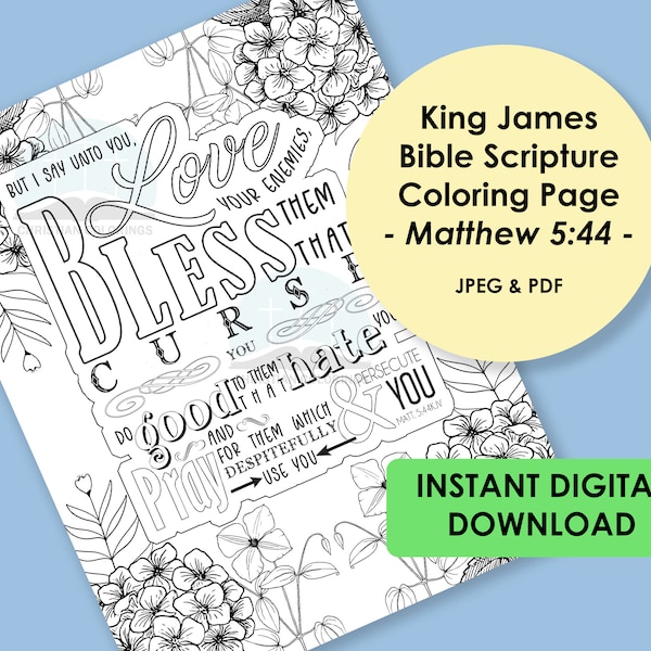 Kjv Adult Coloring Page - Etsy