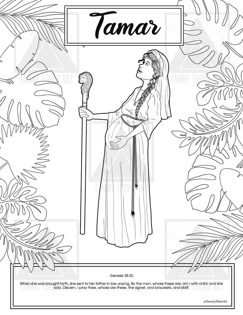 Women of the Bible King James Bible KJV Coloring Page Printable ...