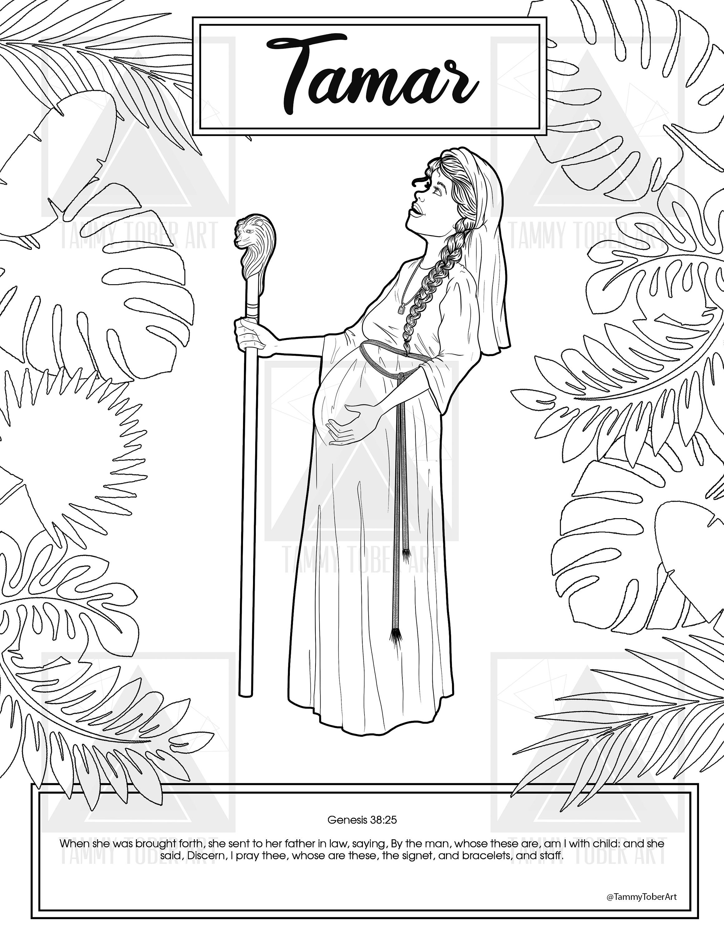 Women of the Bible King James Bible KJV Coloring Page Printable ...