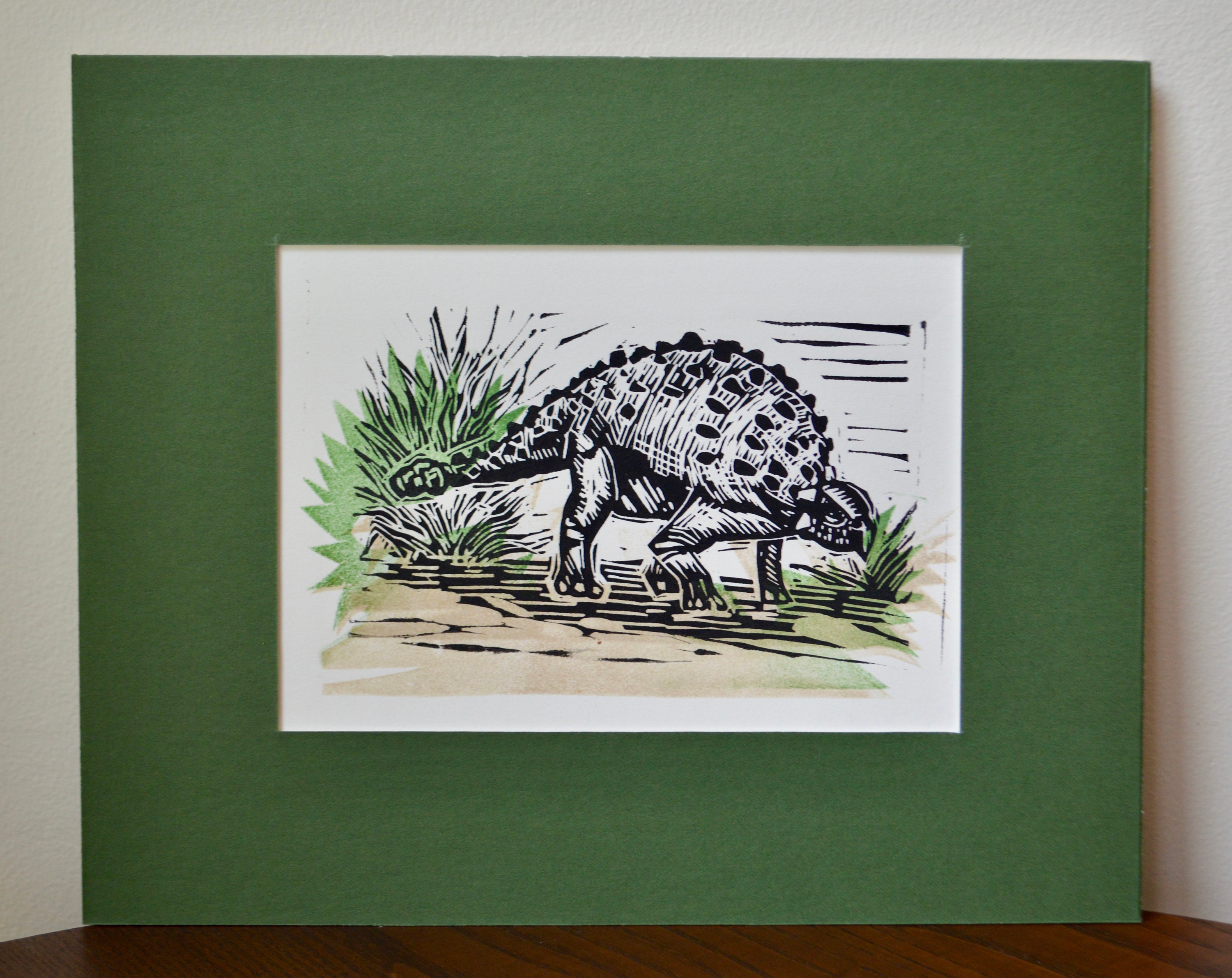 Dinosaur Block Print Ankylosaurus - Etsy