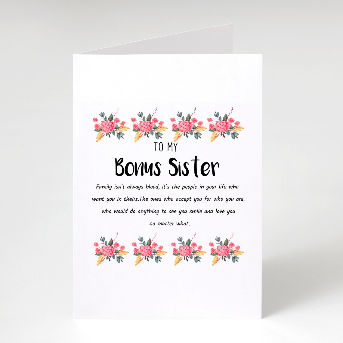 Bonus Sister Birthday Card Bonus Sister Birthday Card | Etsy