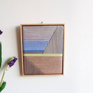 Geometric Textile/textile Wall Art Framed/modern Textile/handmade Deco ...
