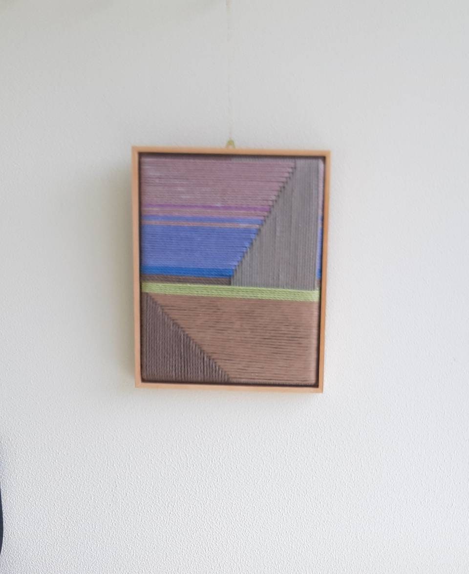 Geometric Textile/textile Wall Art Framed/modern - Etsy