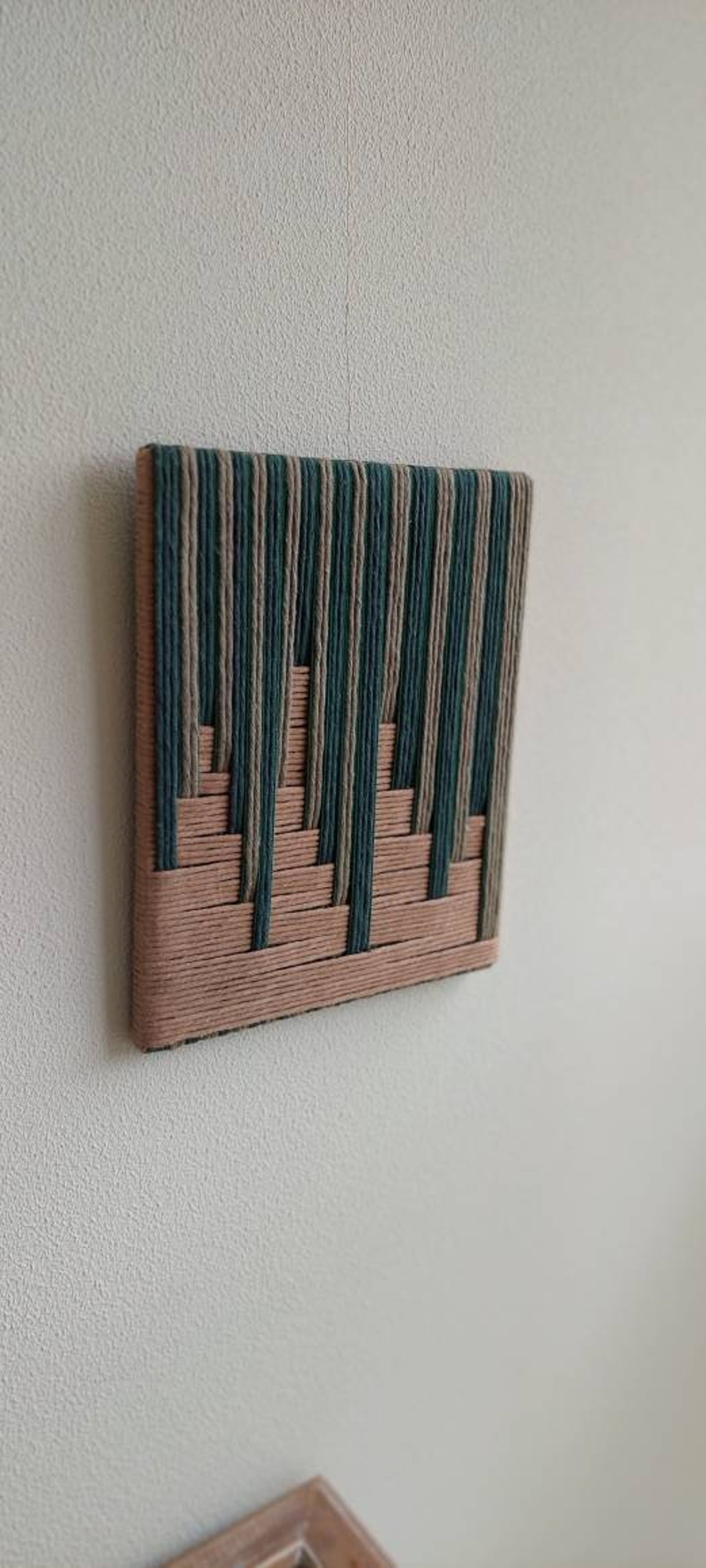 Modern Wall Hanging/textile Wall Art Framed/modern Textile/home ...