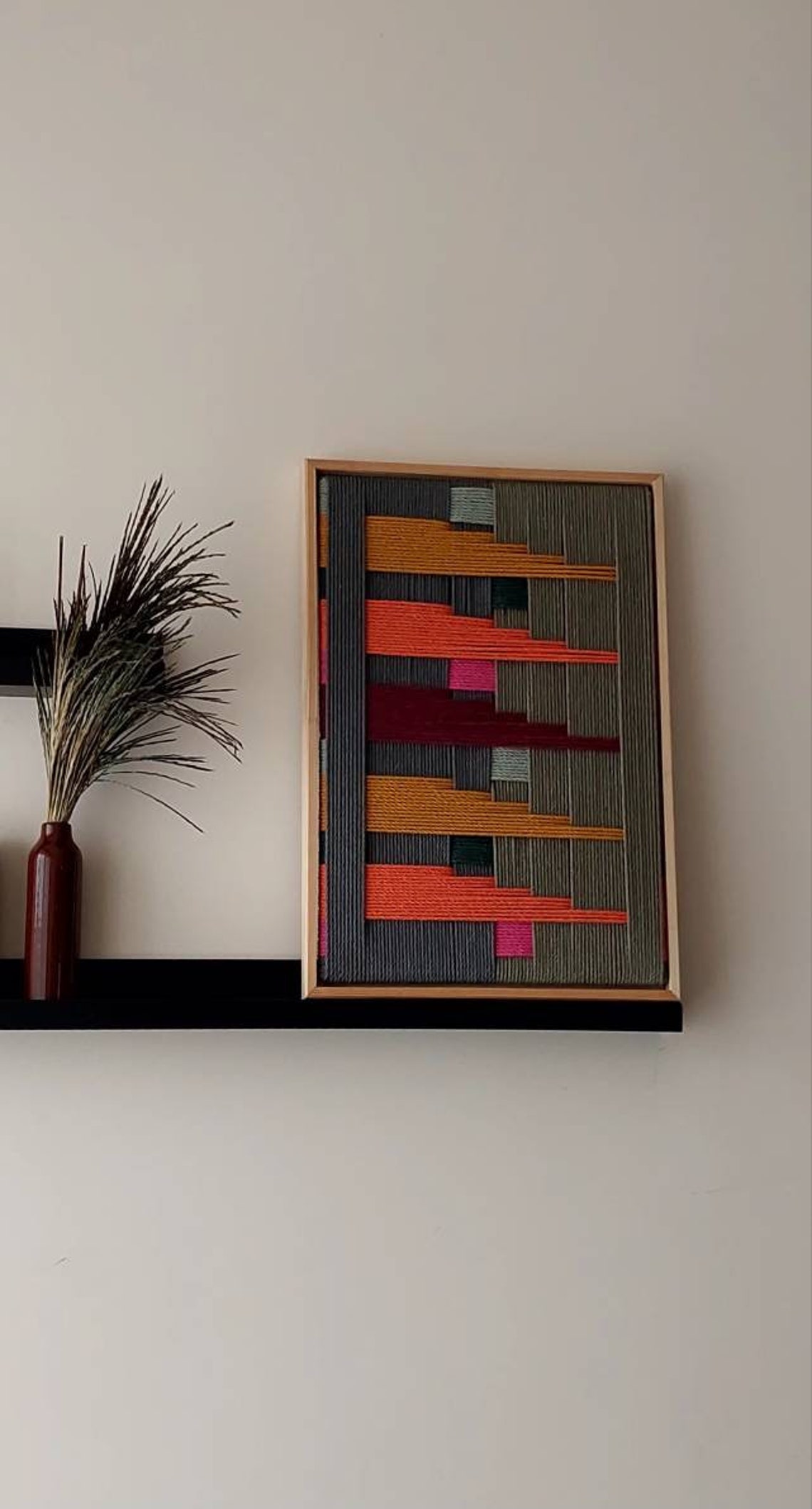 Modern Wall Art Framed/macrame Wall Hanging/home - Etsy