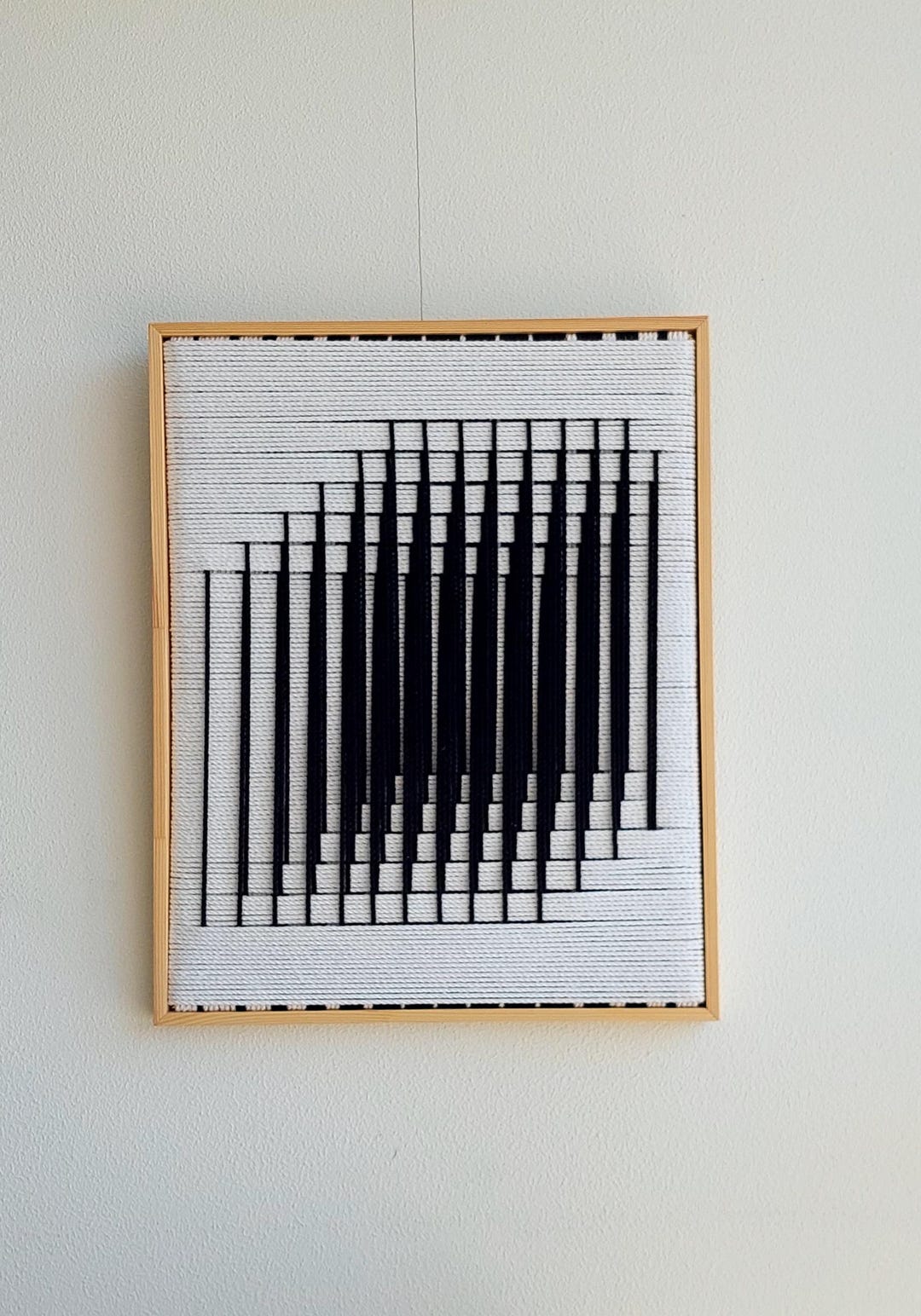 Geometric Textile/textile Wall Art Framed/modern Textile/home ...
