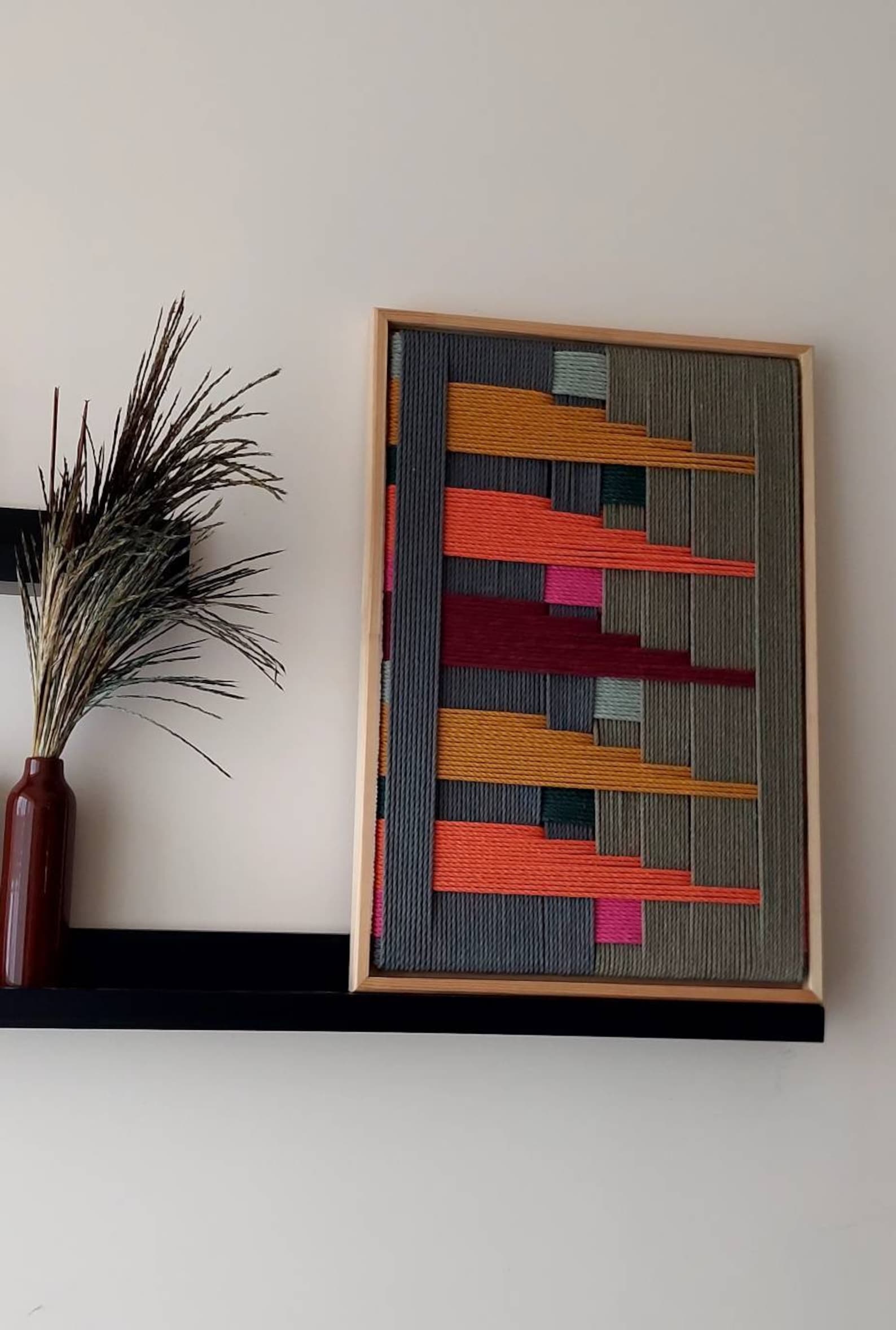 Modern Wall Art Framed/macrame Wall Hanging/home - Etsy