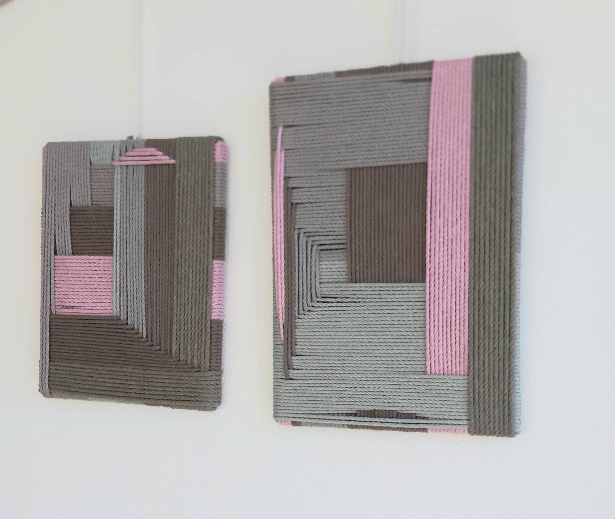 Textile Wall Art Framed / Geometric Textile / Modern - Etsy