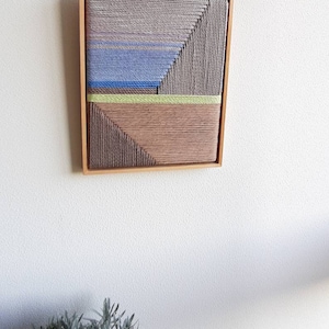 Geometric Textile/textile Wall Art Framed/modern - Etsy