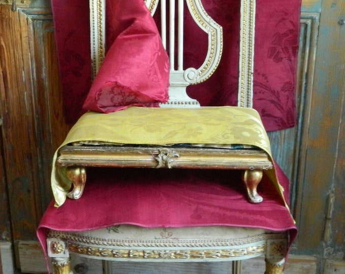 A Collection of Lovely 19th Century Antique French/italian Silk Damasks ...