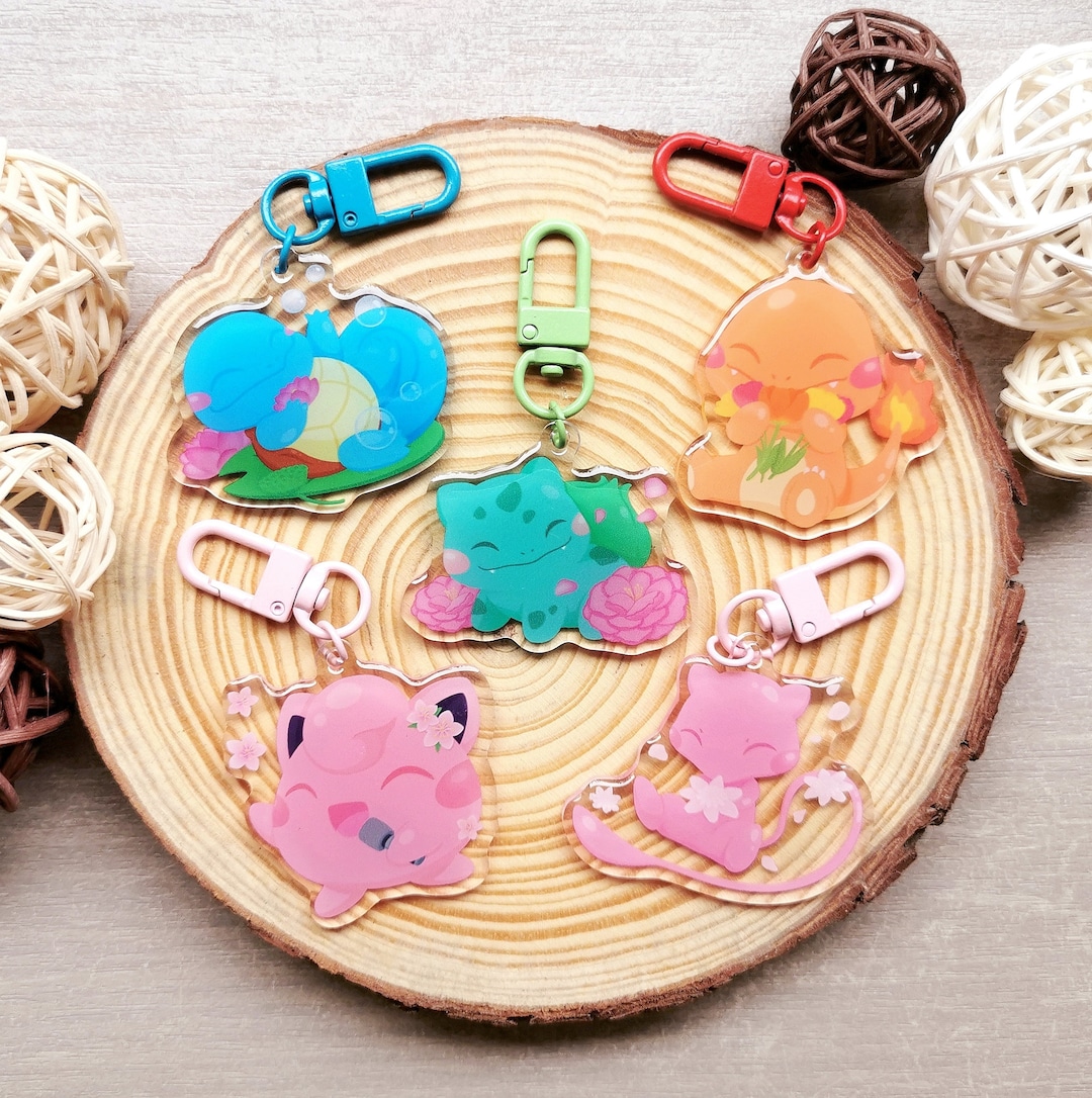 Spring Poke Charms | Bulbasaur Charmander Squirtle Jigglypuff Mew ...
