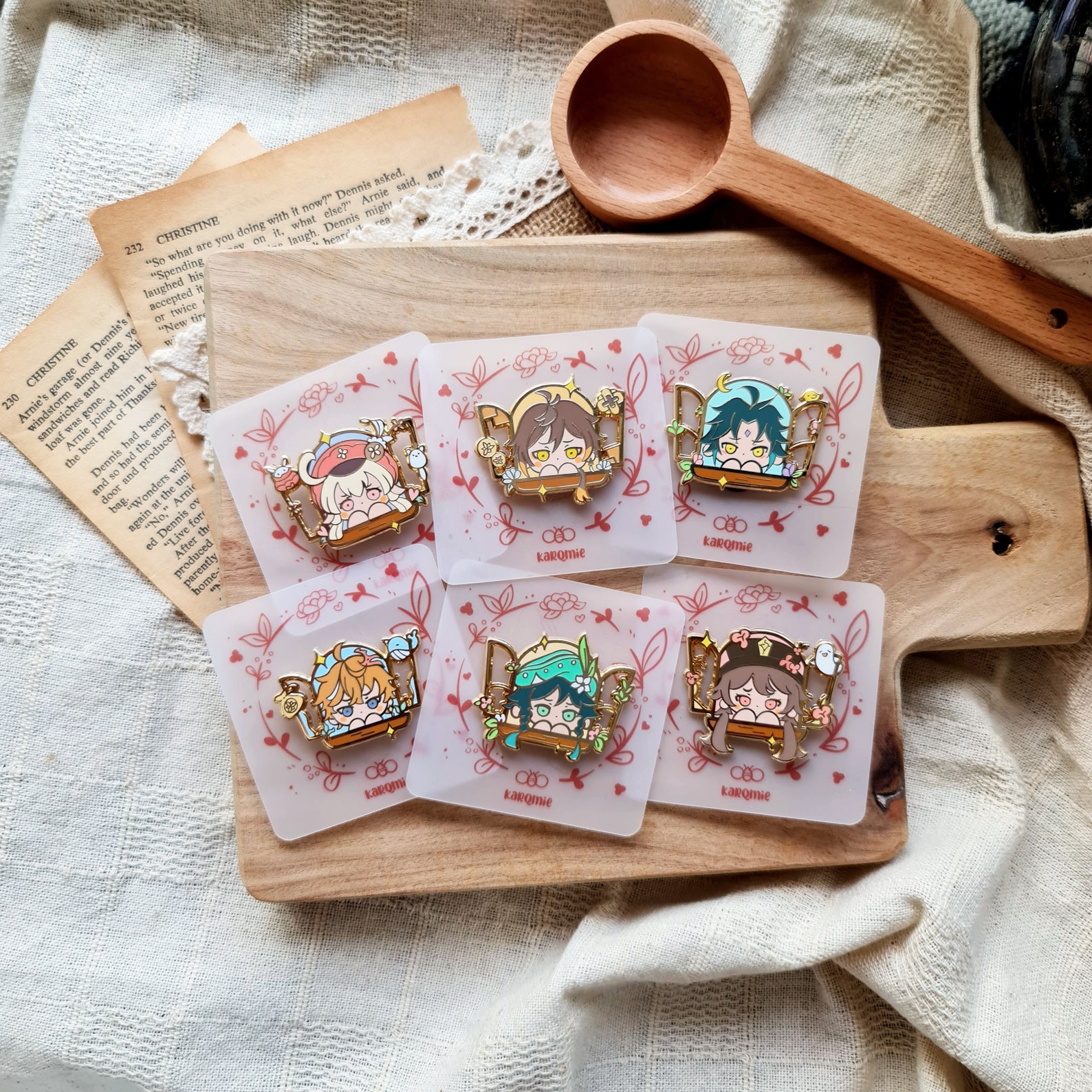 Venti Genshin Hello Traveller Cute Enamel Pin - Etsy