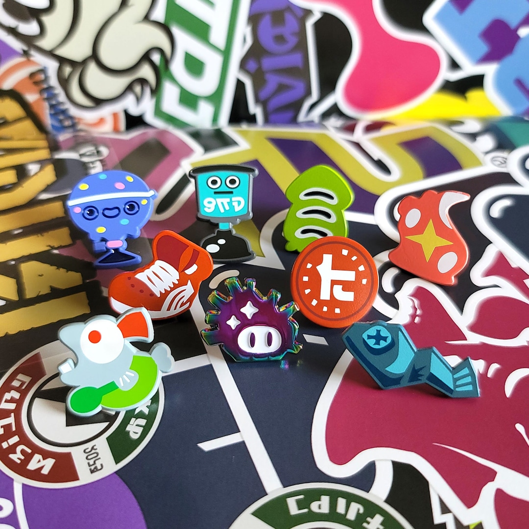 Splatoon Mini Enamel Pins | Smallfry Suction Bomb Kensa Sardinium Sea ...