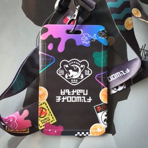 Splatoon 3 Salmon Run Grizzco ID Card Holder With Lanyard & Enamel Pin ...