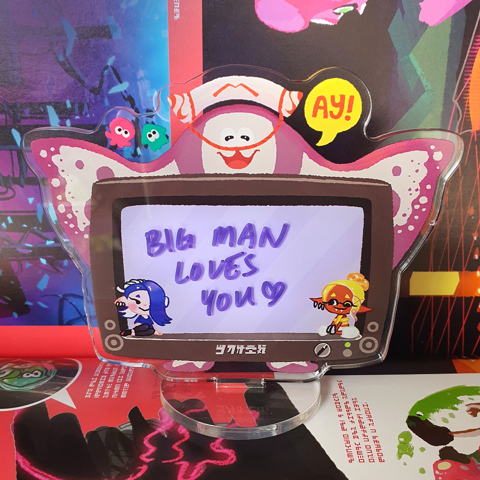Splatoon 3 Deep Cut Big Man Frye Shiver Acrylic Whiteboard - Etsy