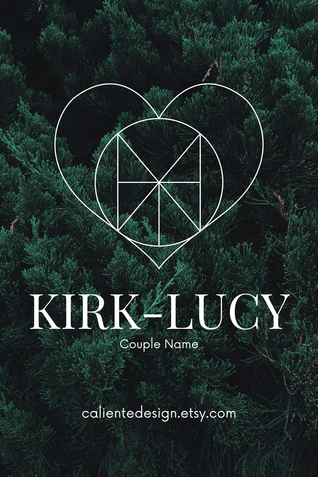 Heart Name Design, Personalized Valentine's Monogram, Minimalistic ...