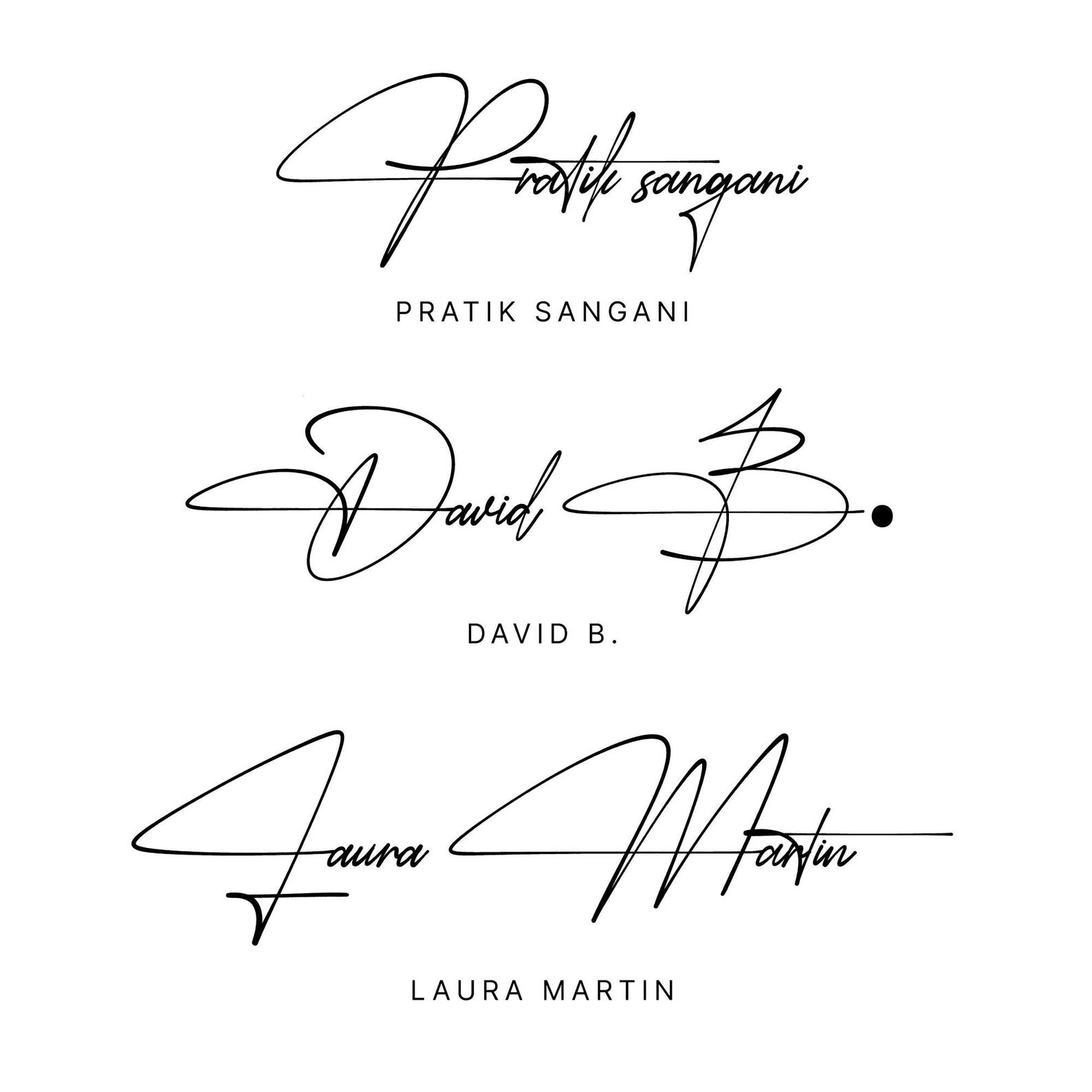 Custom Name Signature Design, Personalised Handwritten Style Signature ...