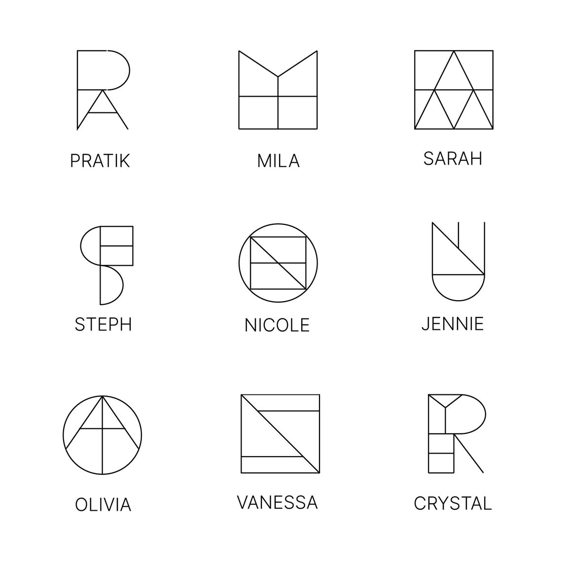 Custom Name Logo, Couples Monogram Tattoo Design, Hexagon Name Logo ...