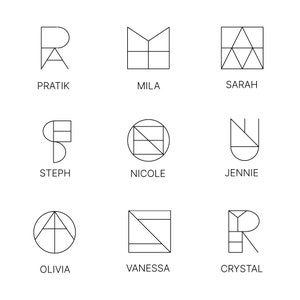 Custom Name Logo, Couples Monogram Tattoo Design, Round Name Logo ...