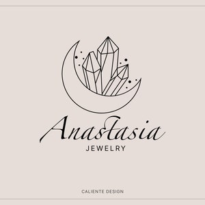 Premade Moon Logo Hand Drawn Logo Diamond Logo Real Estate - Etsy