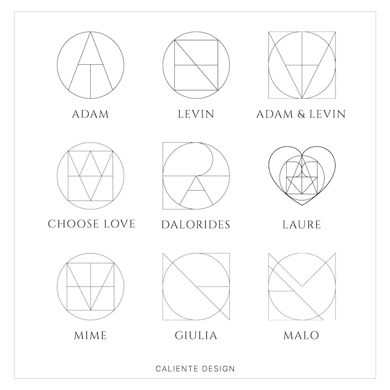 Custom Name Logo, Couples Monogram Tattoo Design, Round Name Logo ...