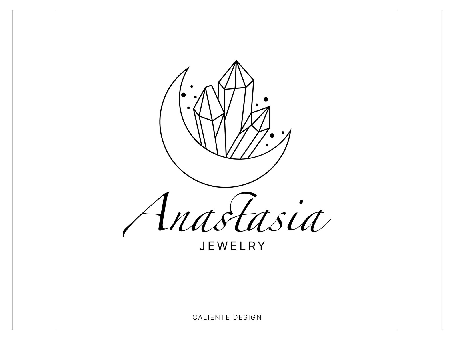 Premade Moon Logo Hand Drawn Logo Diamond Logo Real Estate - Etsy