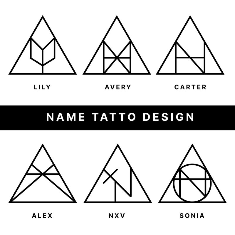 Triangle Tattoo - Etsy