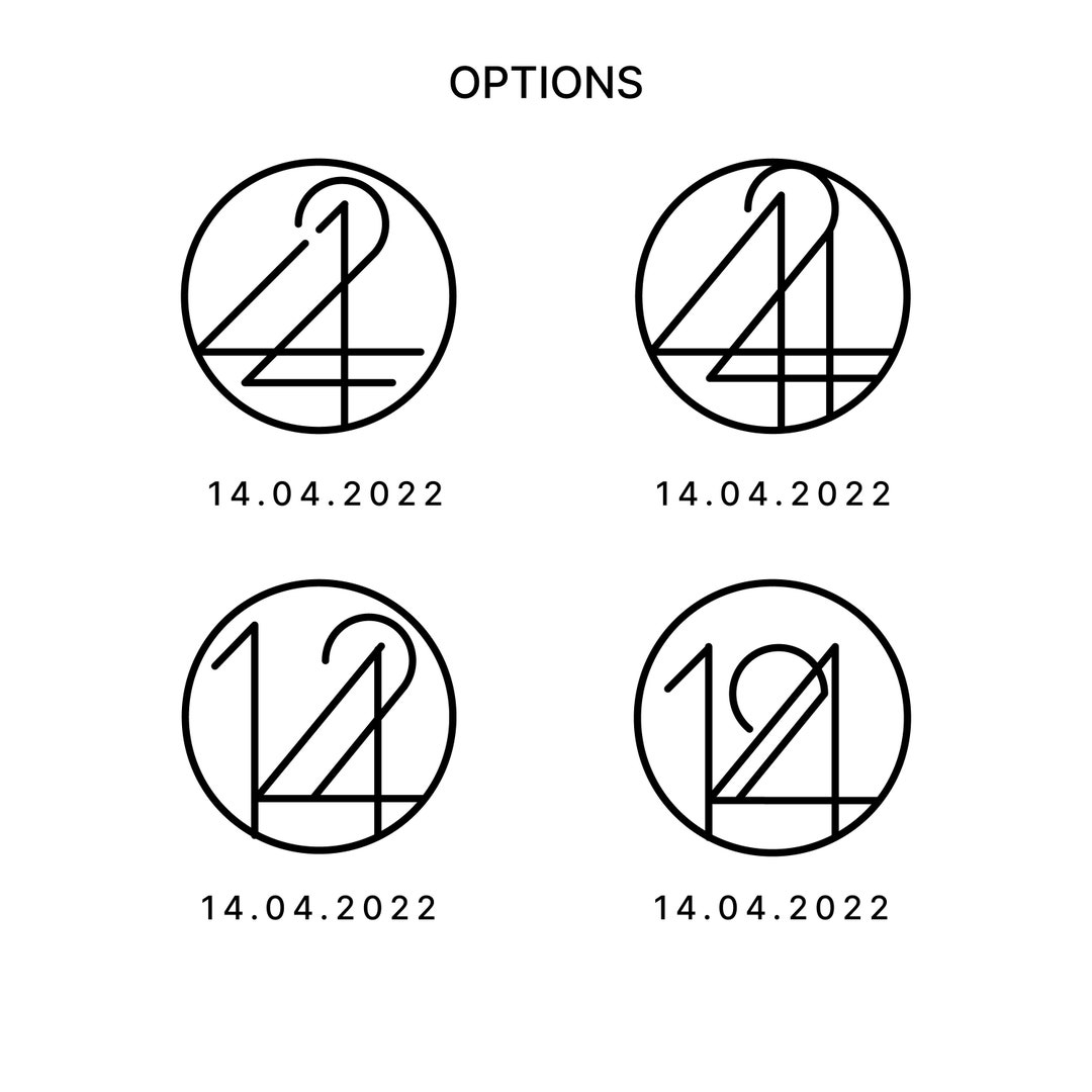 Custom Date Tattoo Design, Wedding Date Monogram, Minimalist Tattoo ...