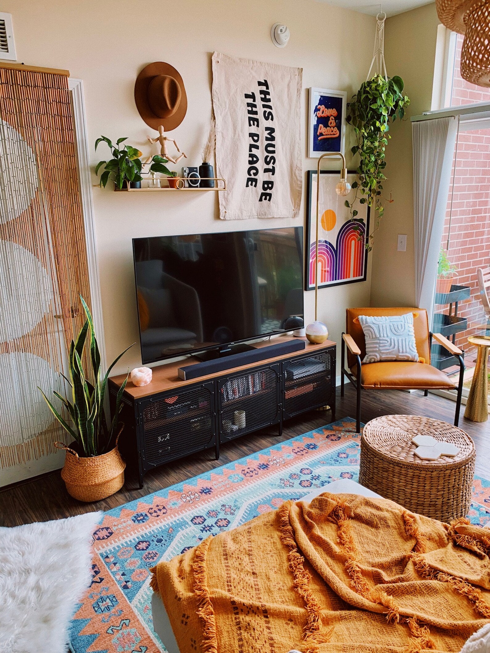 This Must Be the Place Banner Hand Painted Canvas Flag Pennant Wall ...