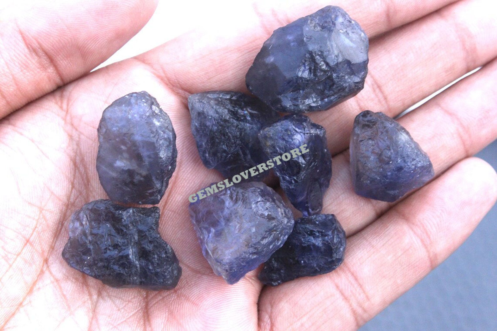 5 Piece Hand Cut Raw Size 20-24 MM Rocks Gemstone Iolite Stone - Etsy