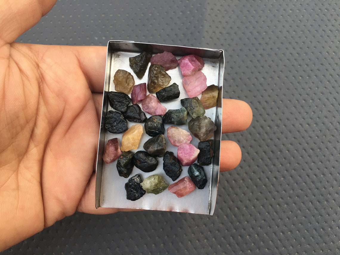 20 Pieces Colored Raw 10-12 MM Rawnatural Multi Tourmaline - Etsy