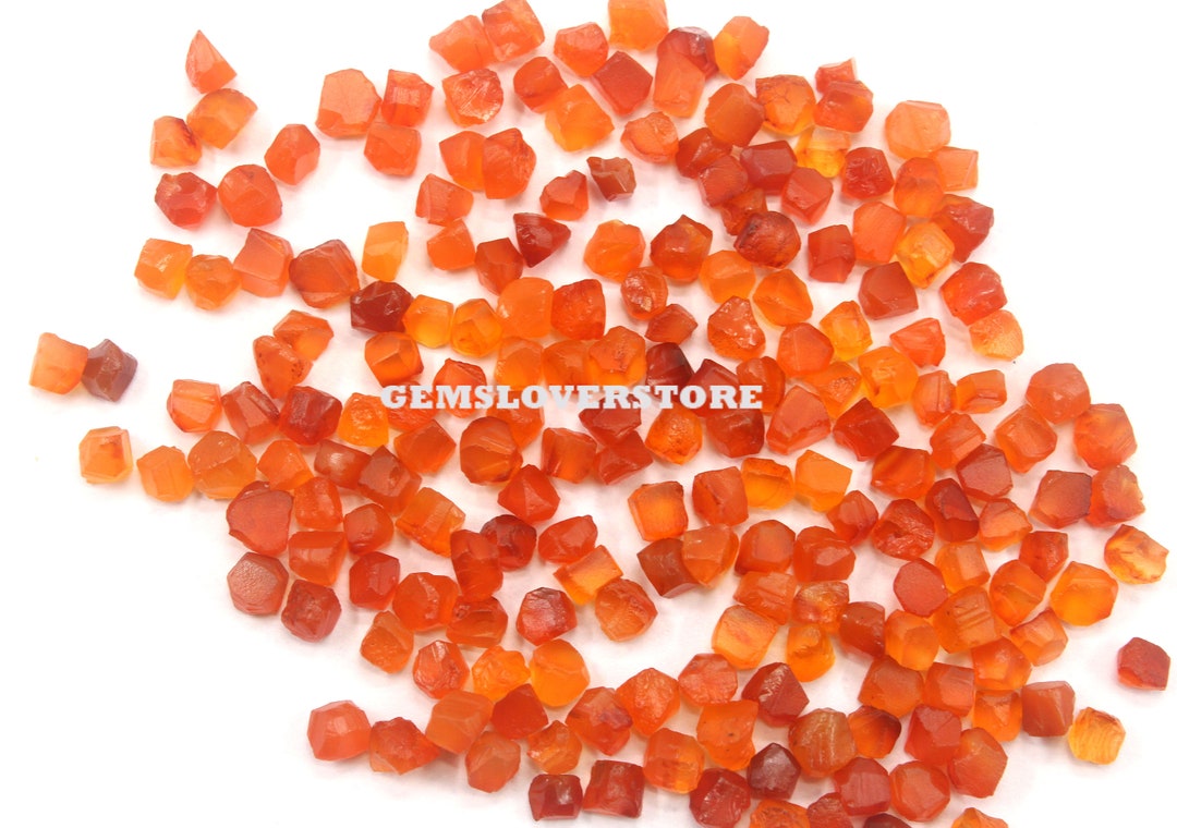 50 Orange Carnelian Gemstone Rough: Natural Raw Crystals (2-4 MM) - Etsy