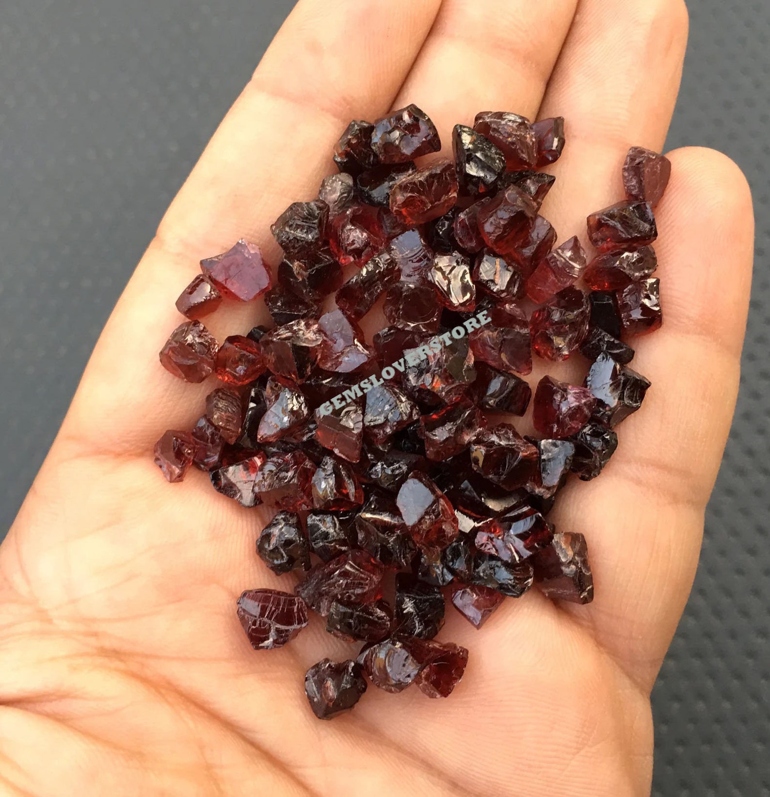 50 Piece Garnet Roughsize 4-6 MM Gemstone Roughnatural Red - Etsy