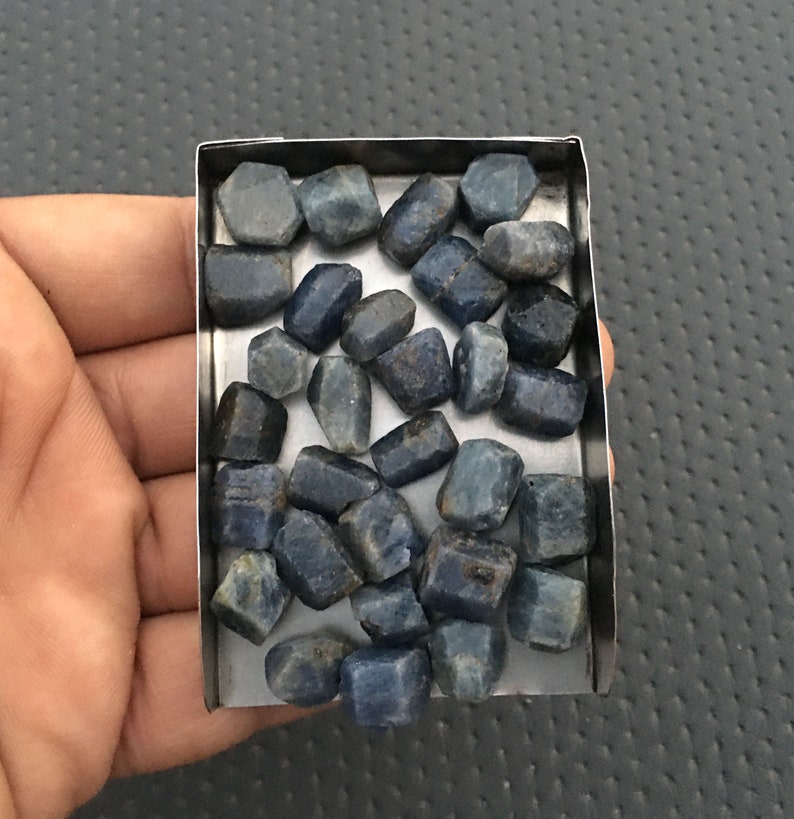 10 Pieces Blue Gems Rough 10-12 MM Rawnatural Blue Sapphire - Etsy