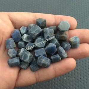 10 Pieces Blue Gems Rough 10-12 MM Raw,natural Blue Sapphire Rough ...