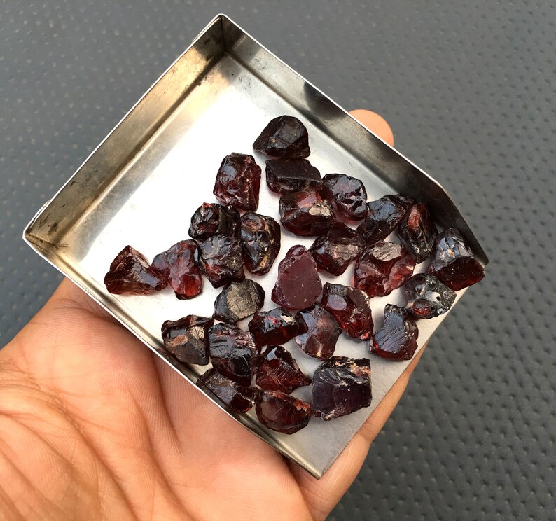 25 Pieces Natural Garnet Roughsize 10-12 MM Garnet | Etsy