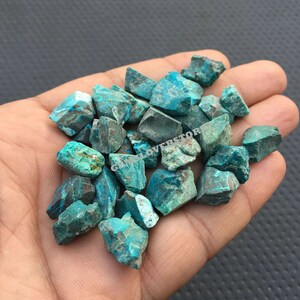 10 Pieces Rough 12-14 MM Chrysocolla Raw,untreated Natural Chrysocolla ...