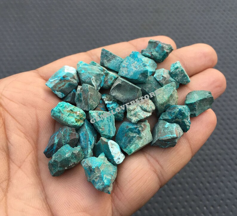 10 Pieces Rough 12-14 MM Chrysocolla Rawuntreated Natural - Etsy
